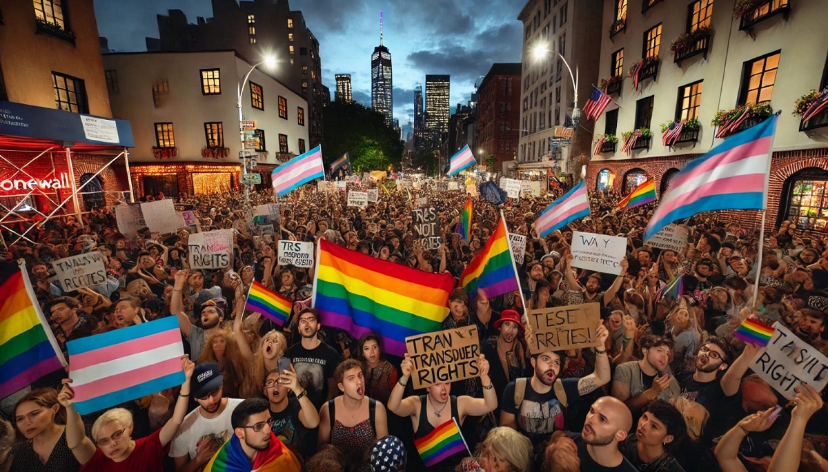 Protest Erupts at Historic Stonewall Monument After Transgender Erasure ...